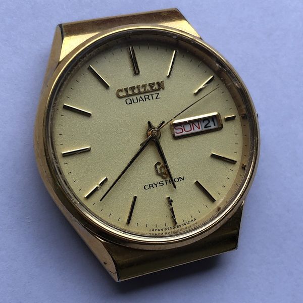 Citizen â Chrystronâ Wristwatch Quartz - with Day/Date Display ...