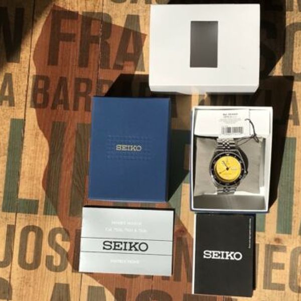 Seiko SKXA35 - Yellow Men's Automatic Diver's 200m Watch Yellow Dial ...