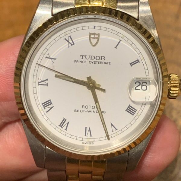 Tudor Prince Oysterdate Rotor Self Winding Gold Steel Watch 32mm 72033 ...