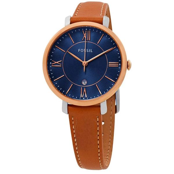 FOSSIL Jacqueline Blue Dial Ladies Leather Watch ES4274 *NEW Damaged ...