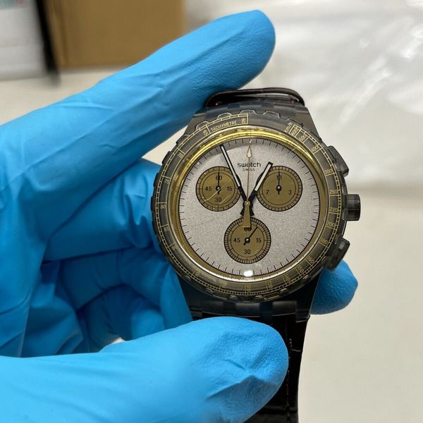 Swatch GOLDEN RADIANCE SUSM100 Wristwatch Men's Chronograph - USED ...