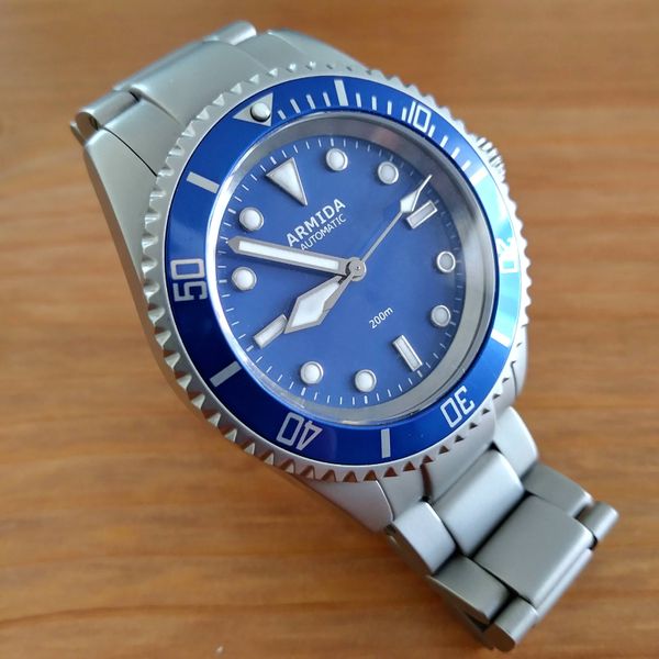 FSOT: 36mm Armida A11, blue dial, blasted case - full kit | WatchCharts