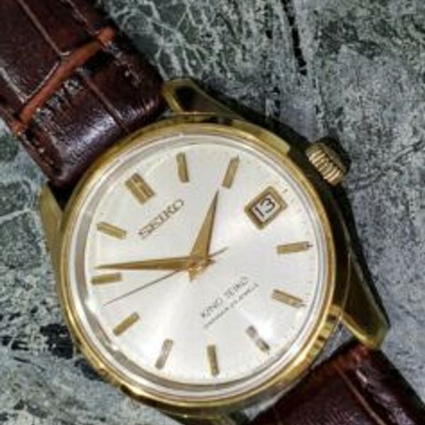 Vintage 1965's King Seiko Gold Case Diashock 25 Jewels Ref.4402-8000 ...