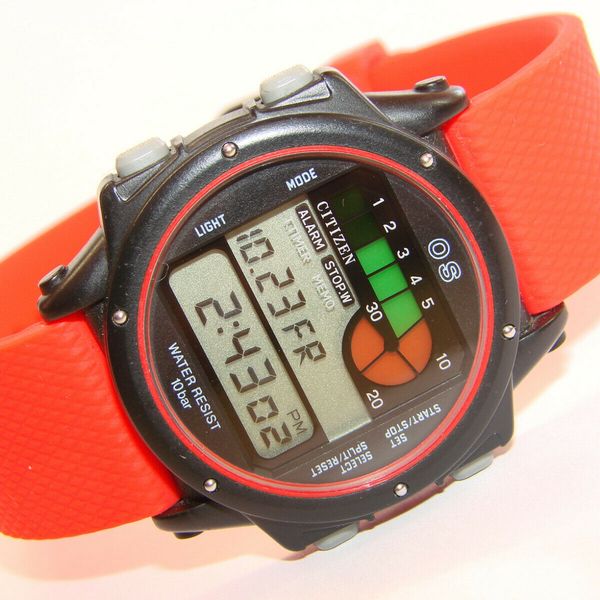 Citizen D100 Promaster Windsurf D100-312201 Vintage LCD Digital Watch ...