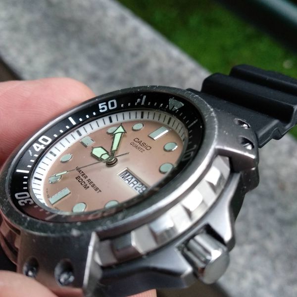 FS: Rare CASIO MD 703 White Quartz shrouded diver 1988 | WatchCharts