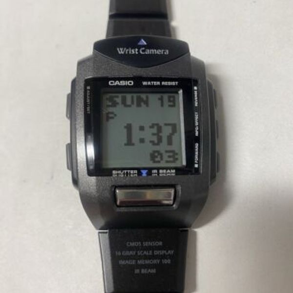 Casio 2000 Vintage WQV-1 Digital Wrist Camera Chronograph Watch LCD ...