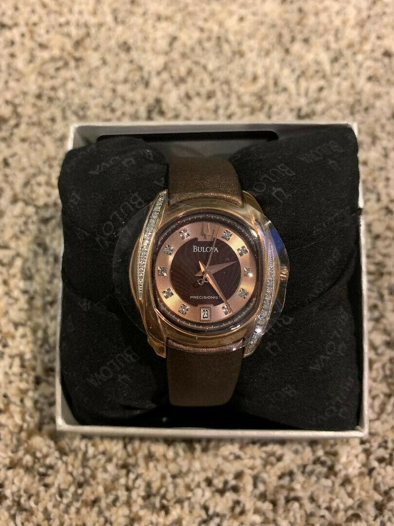 BULOVA PRECISIONIST DIAMOND MOTHER-OF-PEARL DIAL 98R140 - WOMEN'S WATCH ...