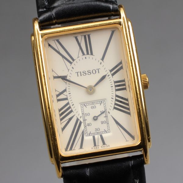 [Near MINT] Tissot A282K Small Second 23mm Quartz Silver Roman Dial ...