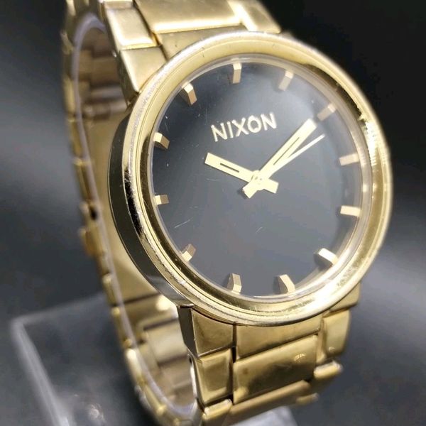 Nixon The Cannon Gold Tone Men's Quartz Watch | WatchCharts Marketplace