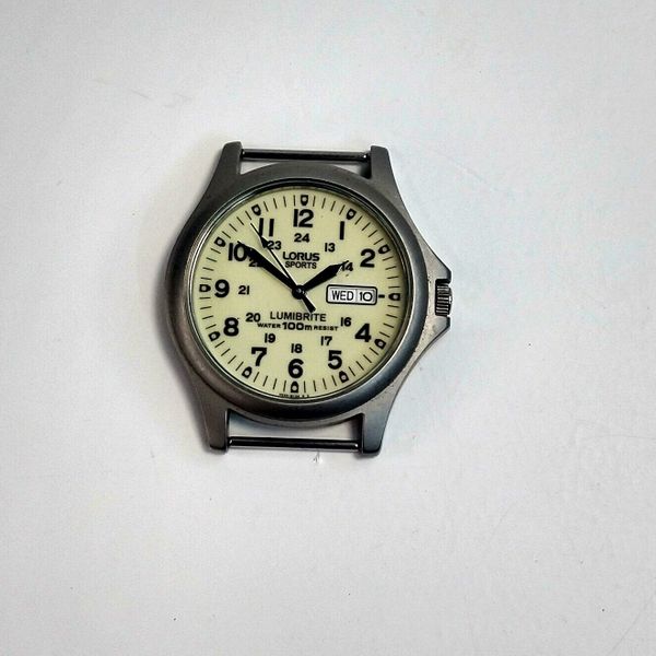 GENTS LORUS BY SEIKO VX33-X068 SPORT'S LUMIBRITE MILITARY STYLE Without ...