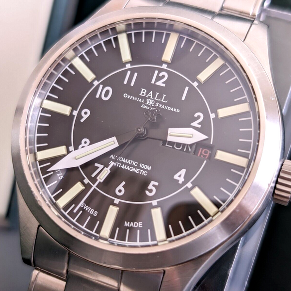 Ball Watch Engineer Master II NM1086C Men's Day Date Automatic Black ...