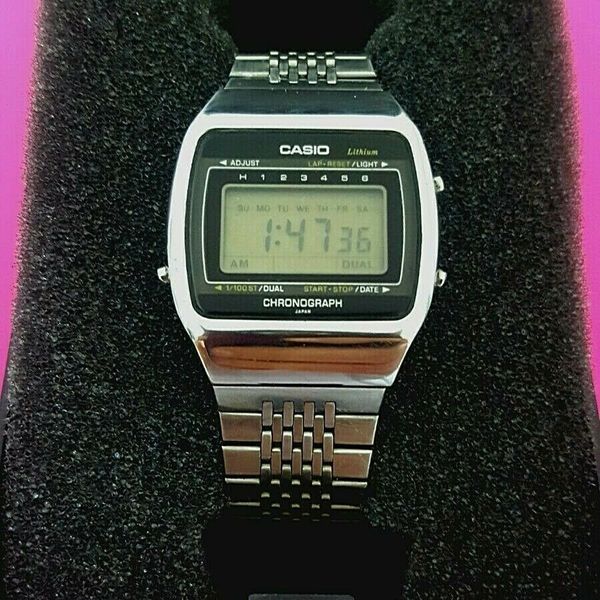 Vintage Casio 95QS-30 Dual Time, Chronograph JAPAN Digital Wristwatch ...