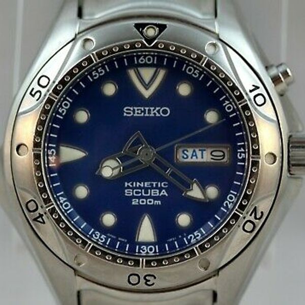 MEN'S SEIKO KINETIC SCUBA MODEL SBBW069 (5M43-0D70) - BLUE PIPIN ...