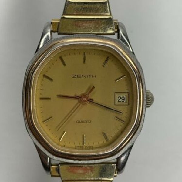 Vintage Zenith Ladies Quartz Watch Gold Tone. Works Perfect ...