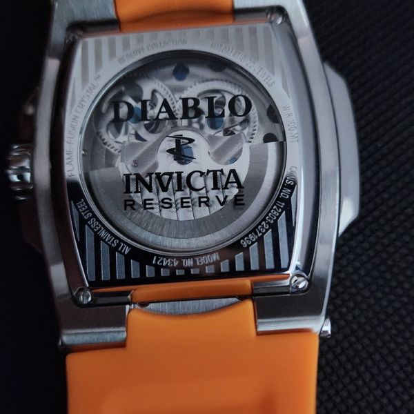 Invicta Reserve S1 Rally Diablo Men 51mm Dual Time Automatic Crystal ...