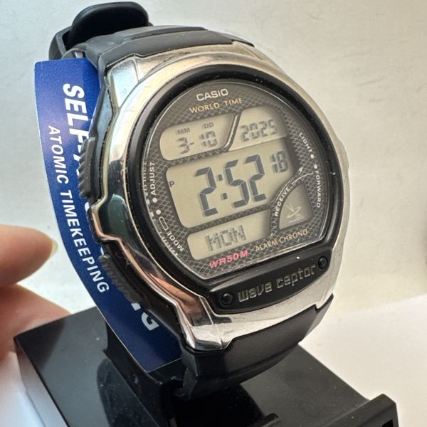 Casio WV58A-1AV, Digital Waveceptor Watch, World Time, Chronograph ...