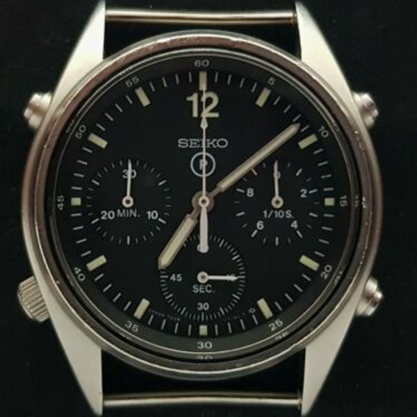 Seiko RAF Gen 1 military isssued chronograph 7a28 7120 vintage watch ...