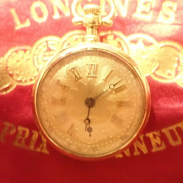LONGINES 18K 18 CT GOLD POCKET WATCH AWARDED TO LUCY KENNEDY SHAFFER ...