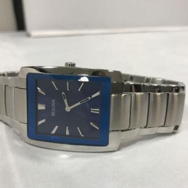BULOVA Classic Blue Dial Stainless Steel Men's Watch - 96A169 MSRP ...