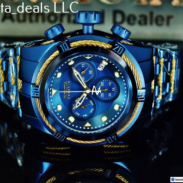 NEW Invicta Men's 52mm Bolt ZEUS RESERVE Swiss Chronograph BLUE LABEL ...