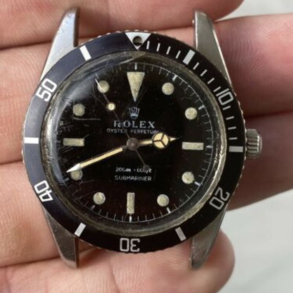 1953 Vintage Rolex Submariner 6204 Small Crown Unpolished 6205 6536 ...