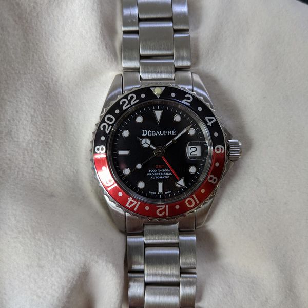 FS: Debaufre GMT Black Red Coke Rolex 16710 homage. | WatchCharts ...