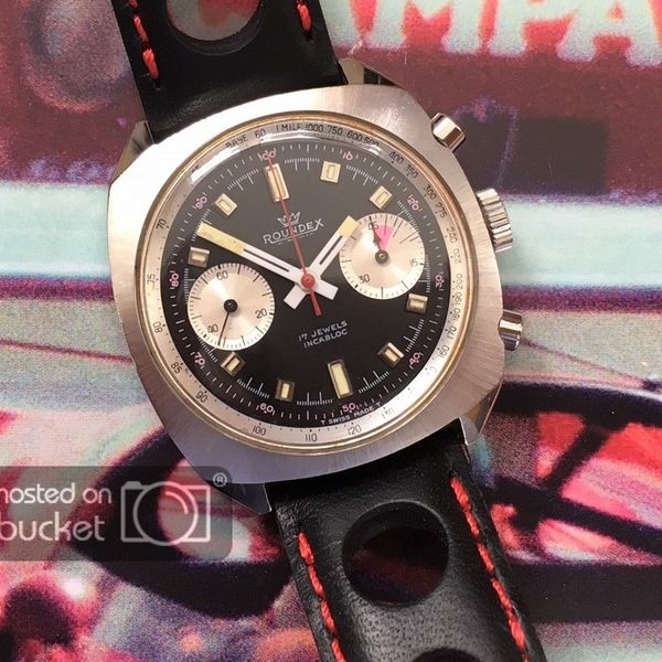 Roundex ?Grand Prix? Reverse Panda Dial Racing Chrono Valjoux 23 ...