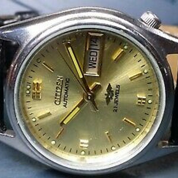 Vintage Citizen Automatic Movement Day Date Analog Dial Mens Wrist ...