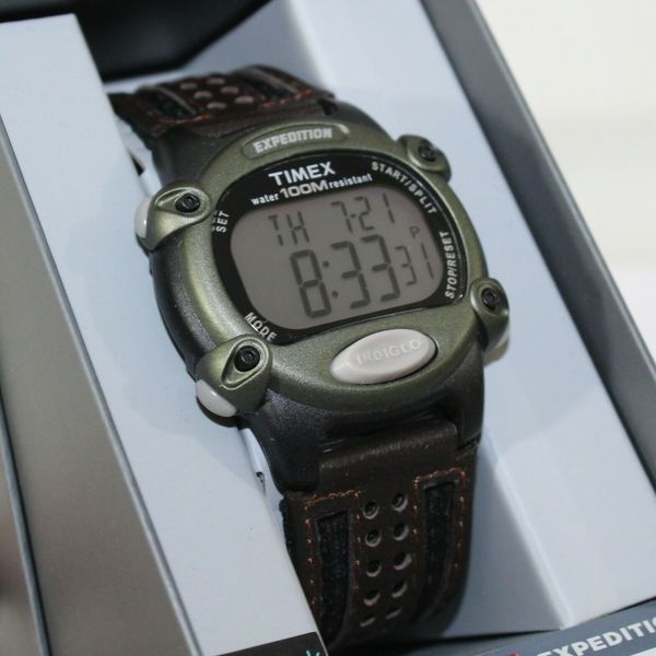 Timex T48042 Mens EXPEDITION Chrono Digital Watch Alarm Indiglo Faux ...