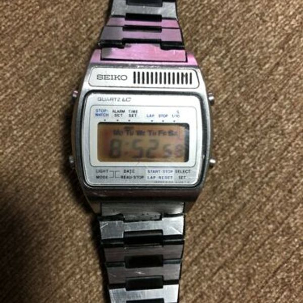 Vintage Seiko A159-4039 Digital Lcd Mens Watch “Bond” Era Good ...