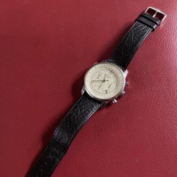 ROTARY CHRONOSPEED 42mm CHRONOGRAPH CREAM DIAL NAVITIMER BROWN 22mm ...