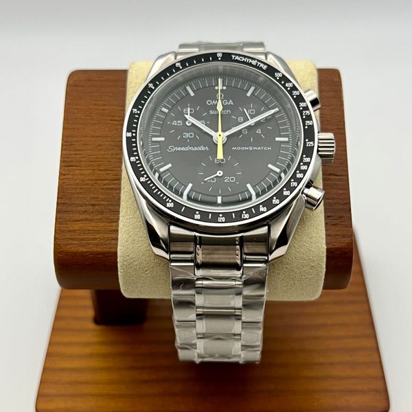 BRANDED Omega x Swatch MoonSwatch MISSION TO THE MOON GOLD CHRONO METAL ...