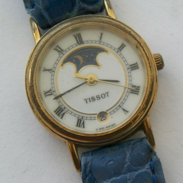 VNTG SWISS TISSOT WOM C220 MOON PHASE DATE WR30M QUARTZ WATCH | WatchCharts