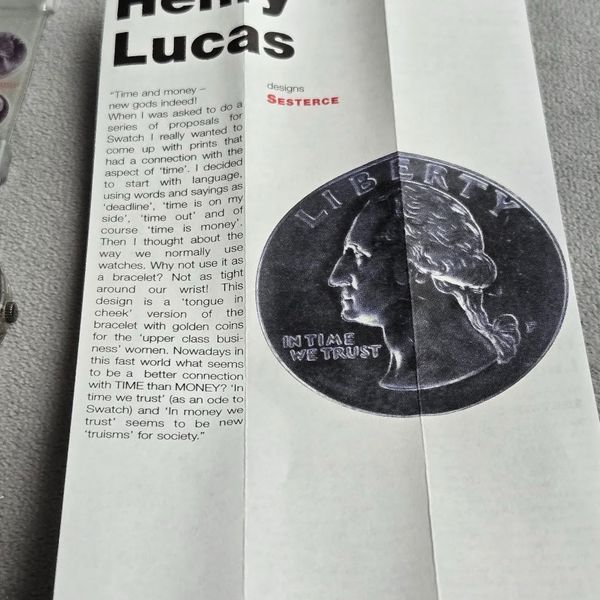 Swatch Sesterce GK255 Gents Henry Lucas Designed Watch Quarter Design ...