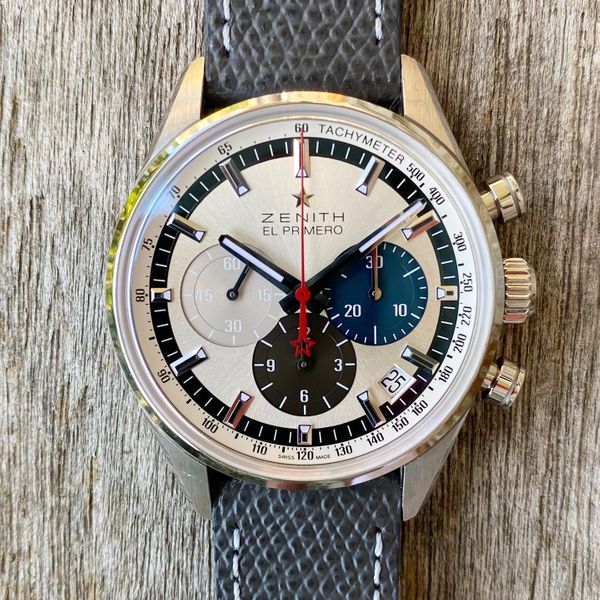 Zenith 03.2150.400 El Primero Original 1969 38mm Silver Dial with Tri ...