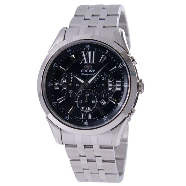 Orient ORIENT watch quartz chronograph black dial overseas model made ...