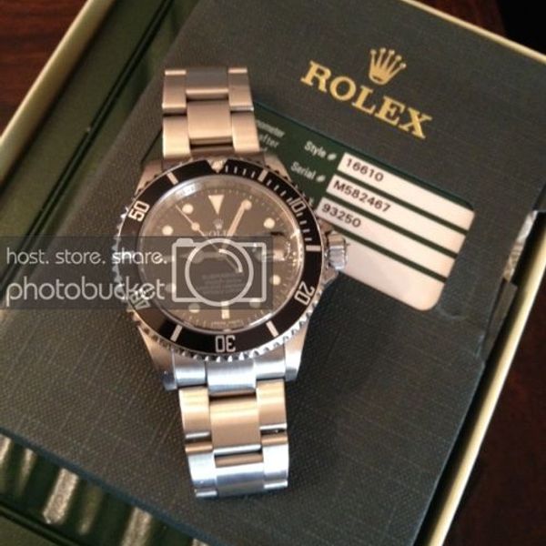 FSOT: Rolex Submariner M series 16610 | WatchCharts Marketplace