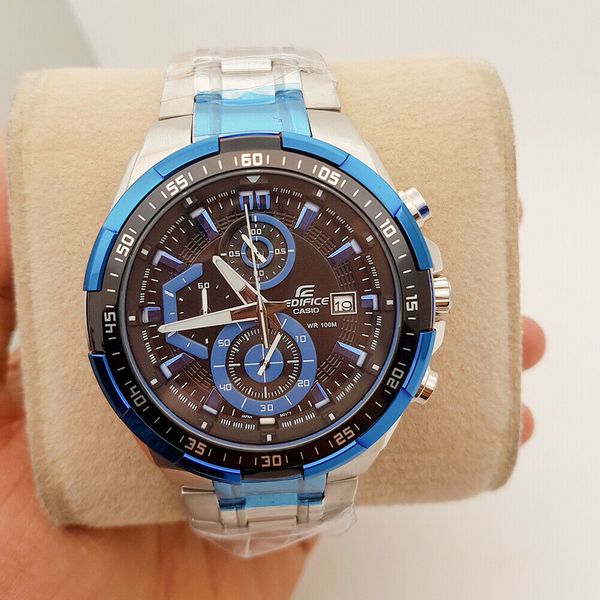 Old Stock New Casio Edifice EF-539D-1A2VDF (ED462) Blue Black ...
