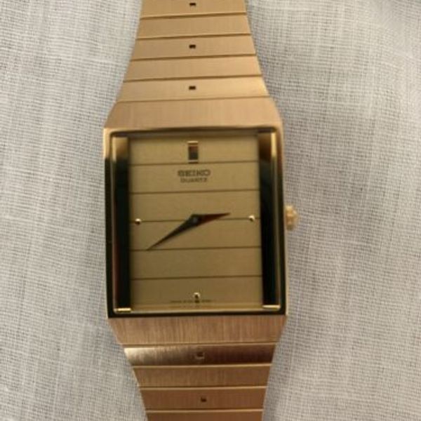 NOS Vintage SEIKO Men’s 5Y00-5039 Quartz Gold Dress Wristwatch ...