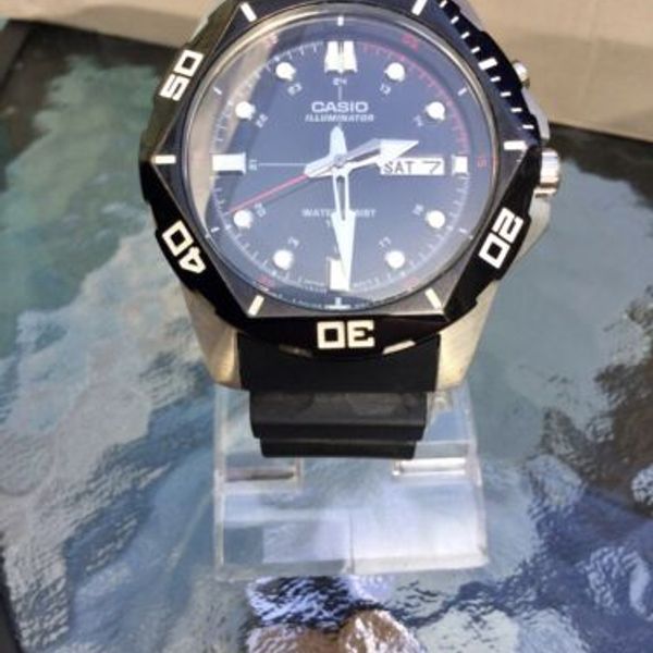 casio illuminator watch MTD-1080 10 Bar 5373 Divers Military ...