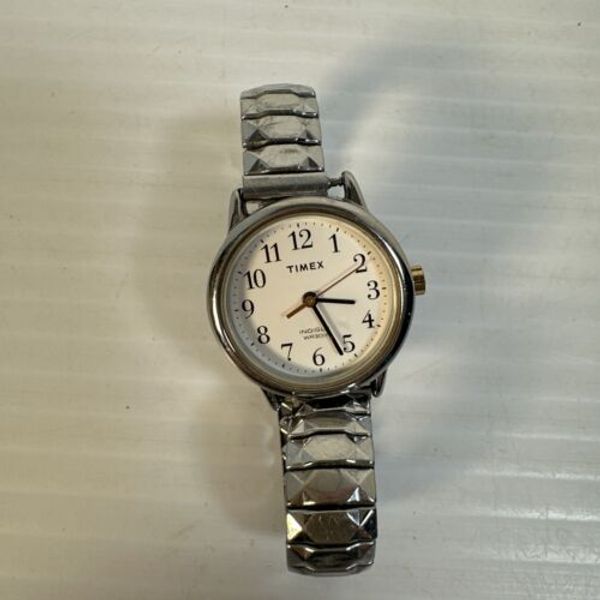 TIMEX Stretch Band WRISTWATCH Silver INDIGLO LIGHT UP WR30 ...