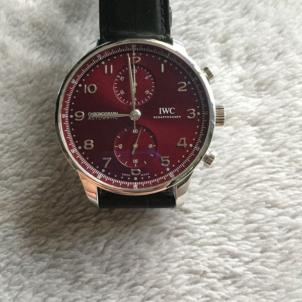 FS : IWC Portugieser Chronograph 371616 Red / Burgundy dial ...