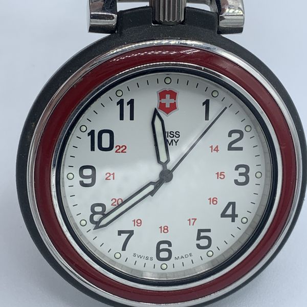 Victorinox Swiss Army Watch Fob Style 48mm Case New Battery READ ...