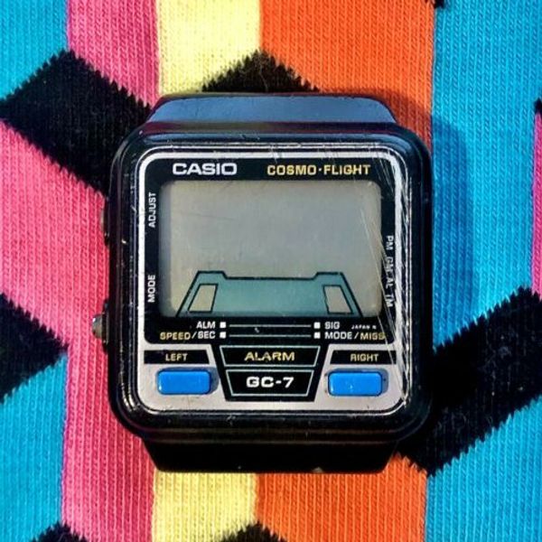 RARE VINTAGE Casio GC-7 Cosmo Flight (1984) Digital Game Watch Parts Or ...