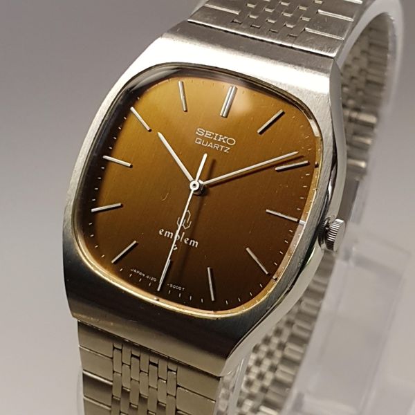 [WTS] Seiko Emblem April 1975, 4120-5000 Near Mint Condition Amber Dial ...