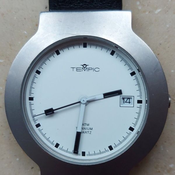 Quartz Wristwatch for Men, Tempic Brand, Analog, Titanium Case ...