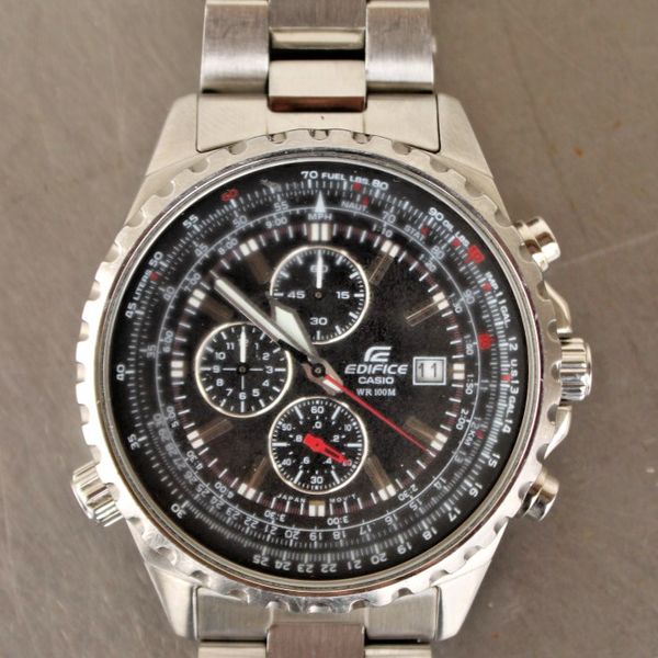 Casio EF-527 Edifice WR100M Analog Chronograph Mens Diver Watch WORKS #1 | WatchCharts Marketplace
