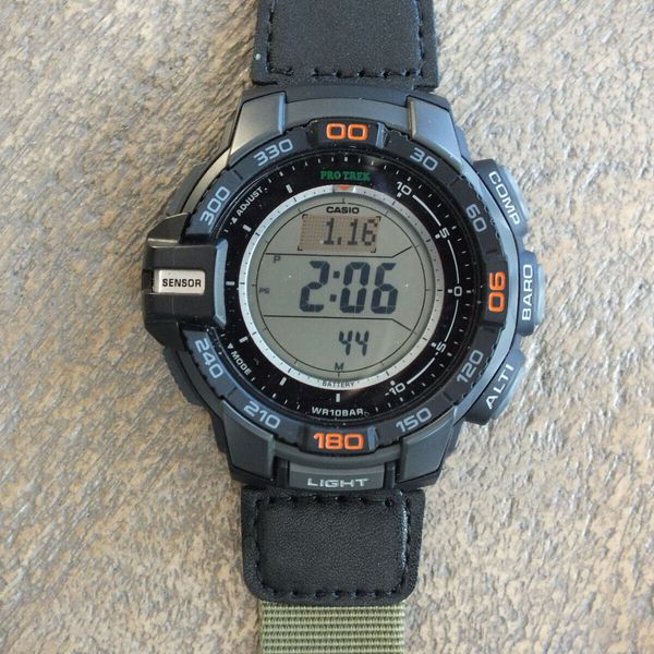 Casio ProTrek PRG270-1CR Solar Triple Sensor Watch Two Straps | WatchCharts Marketplace