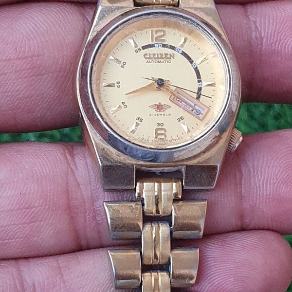 Vintage Citizen Automatic 21 Jewel's Gold Color Dial Watch For Women's From Jpn | WatchCharts ...
