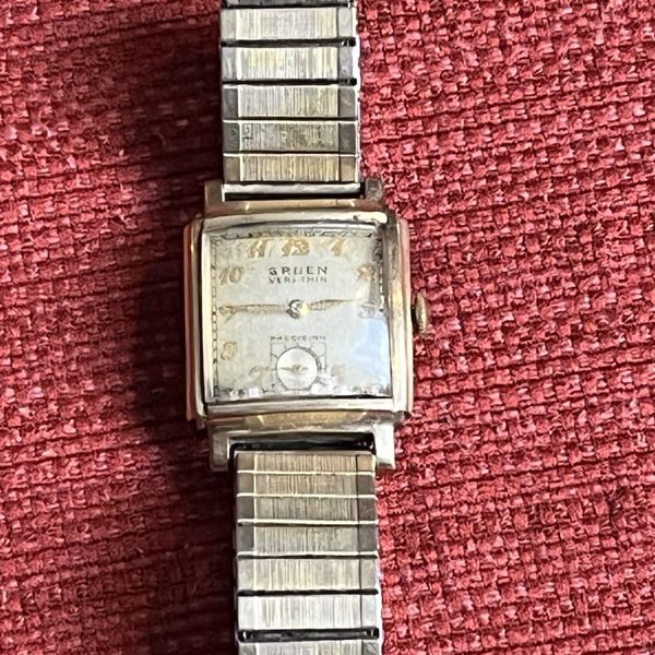 Vintage Gruen Veri-Thin Precision 10k GF Wrist Watch 17 Jewels Parts ...